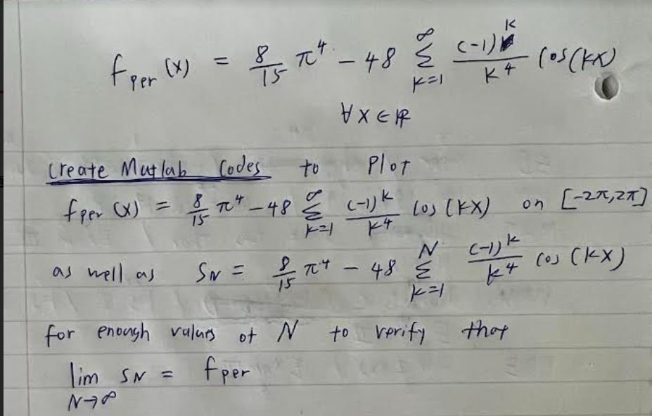 K fper (x) = f th - 48 fth - 48 { (-1) - (os(kx T5 | Chegg.com