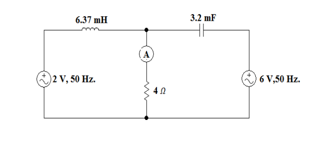 Solved Find the current value measured in the ammeter in the | Chegg.com