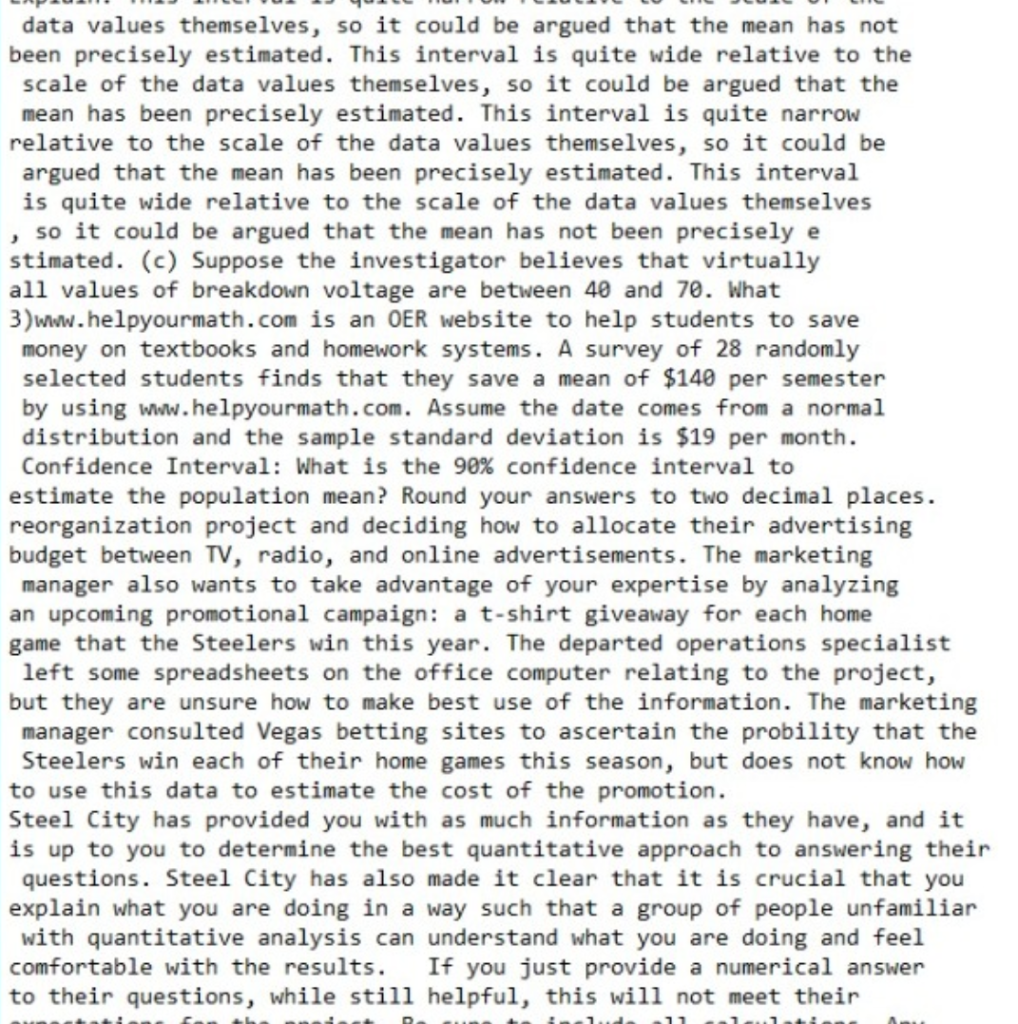 Solved data values themselves, so it could be argued that | Chegg.com