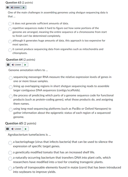 Solved One of the main challenges in assembling genomes | Chegg.com
