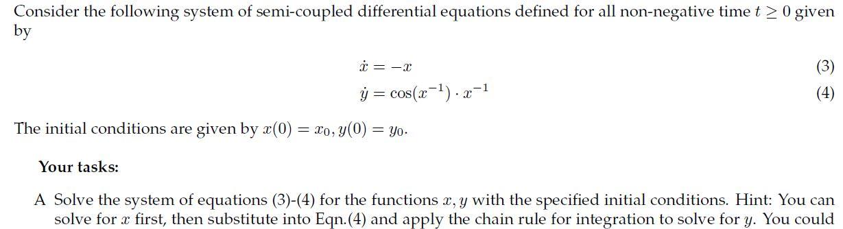 Solved Consider the following system of semi-coupled | Chegg.com