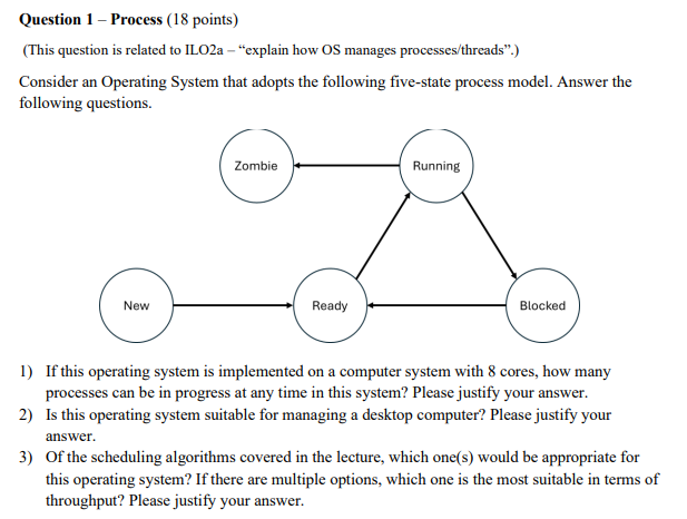 Solved Question 1 - ﻿Process (18 ﻿points)(This question is | Chegg.com