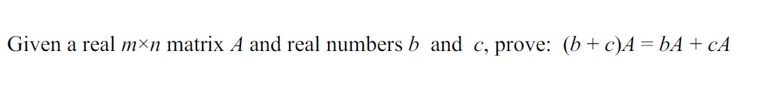 Solved Given a real mxn matrix A and real numbers b and c, | Chegg.com