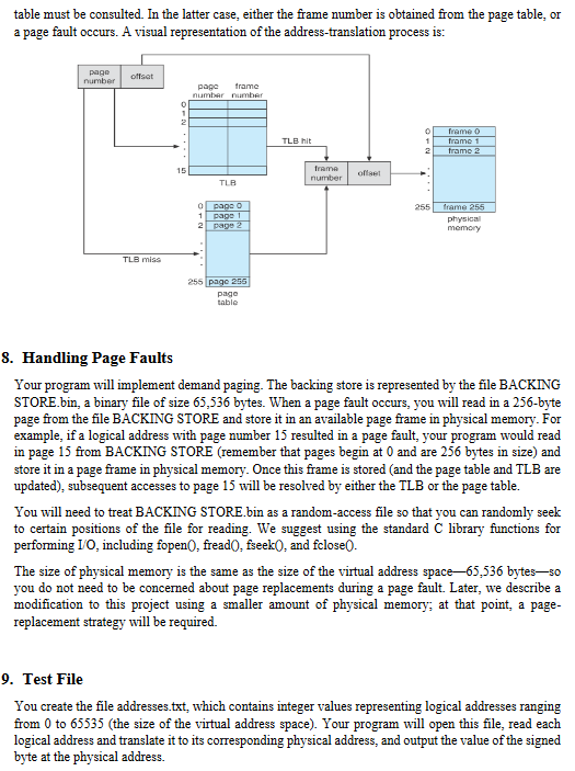 Solved Part II Memory management: Virtual Memory 5. | Chegg.com
