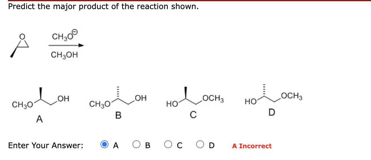 Solved Predict the major product of the reaction shown. CH30 | Chegg.com