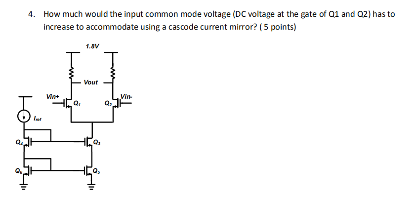 The CMOS differential input pair circuit shown in the | Chegg.com