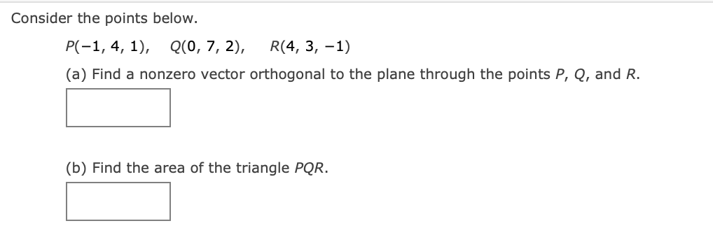 Solved Consider the points below. | Chegg.com