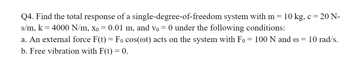 Solved Q4. Find the total response of a | Chegg.com