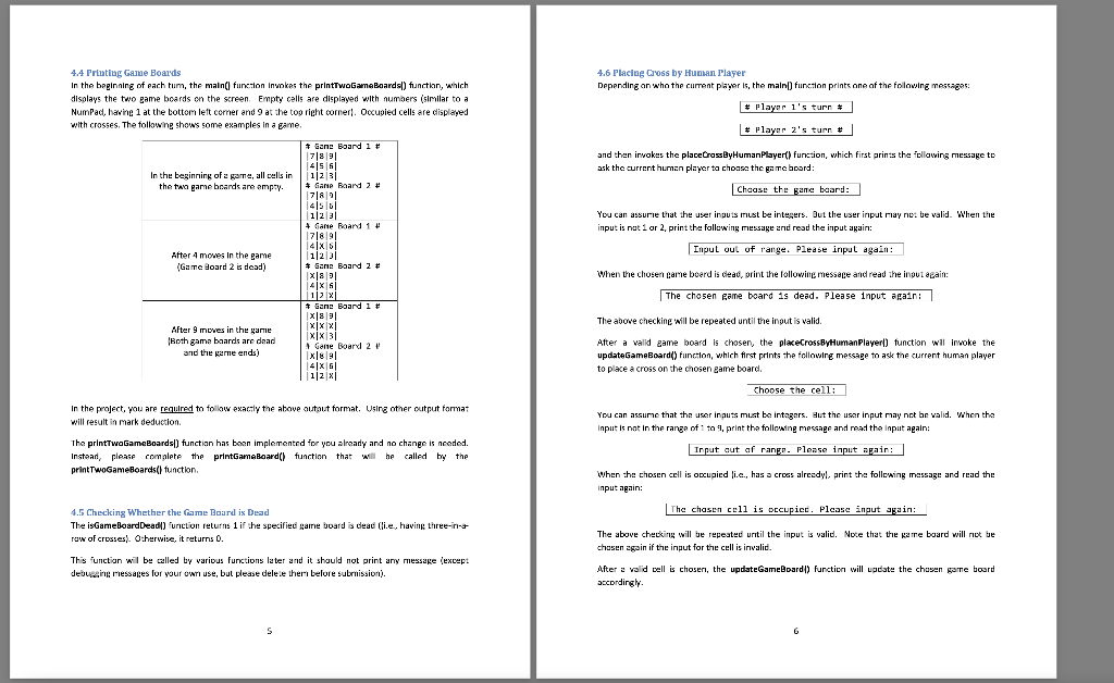 Solved 2. Program Flow1. Introduction Notakto is a game | Chegg.com