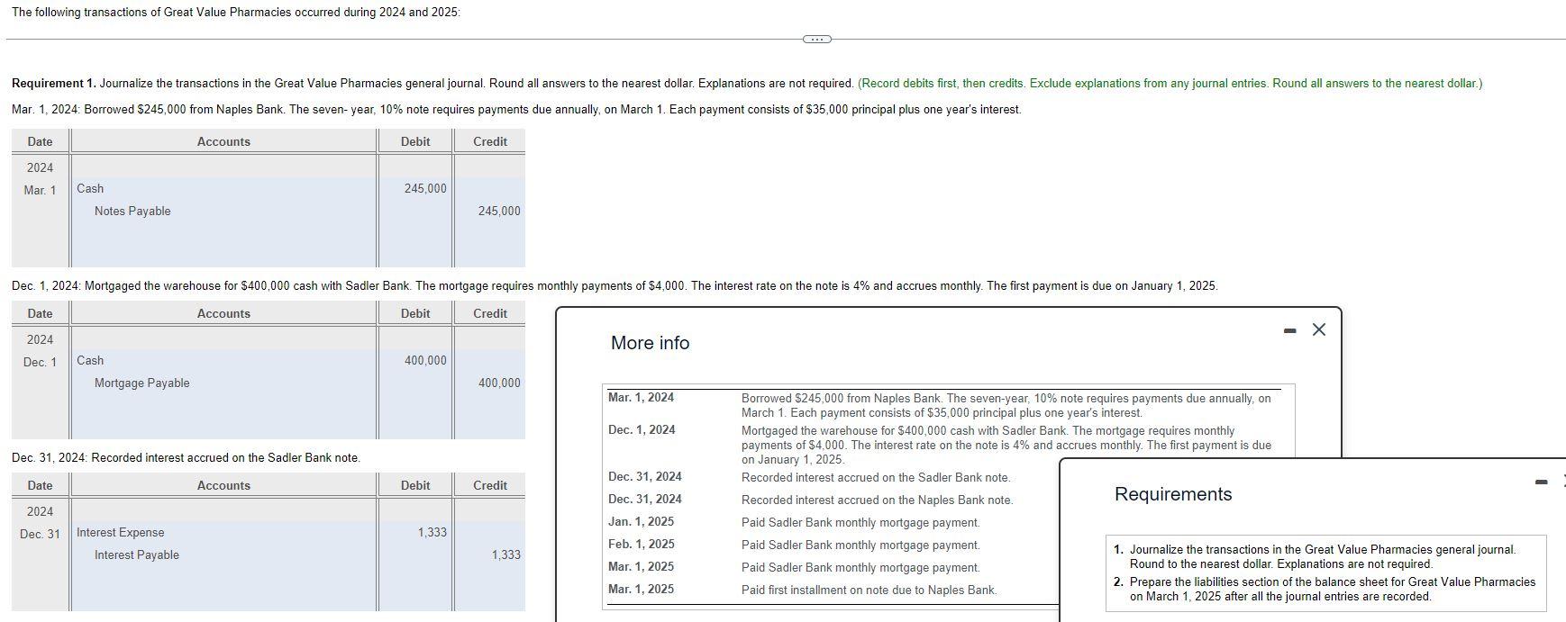 Solved The following transactions of Great Value Pharmacies | Chegg.com