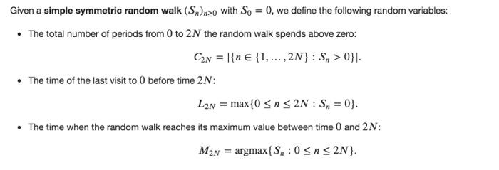 Given a simple symmetric random walk (Sn) n20 with So | Chegg.com