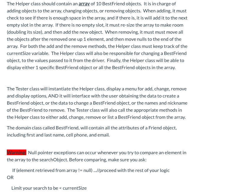 Solved ------------ package bestfriendsarray; import | Chegg.com