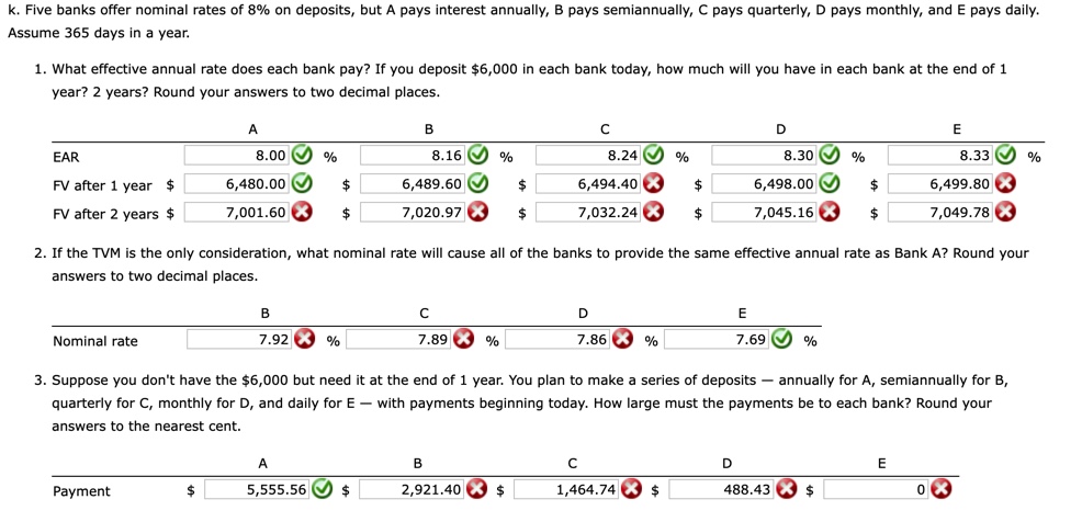 Solved your answers to the nearest cent. PV of ordinary | Chegg.com