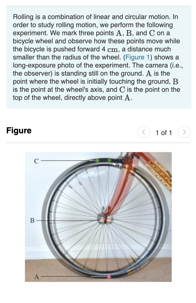 Solved Rolling is a combination of linear and circular | Chegg.com