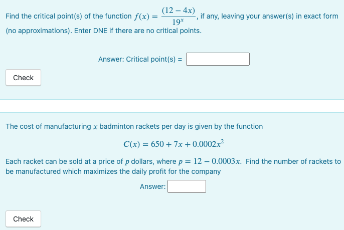 Solved Find the critical point(s) of the function | Chegg.com