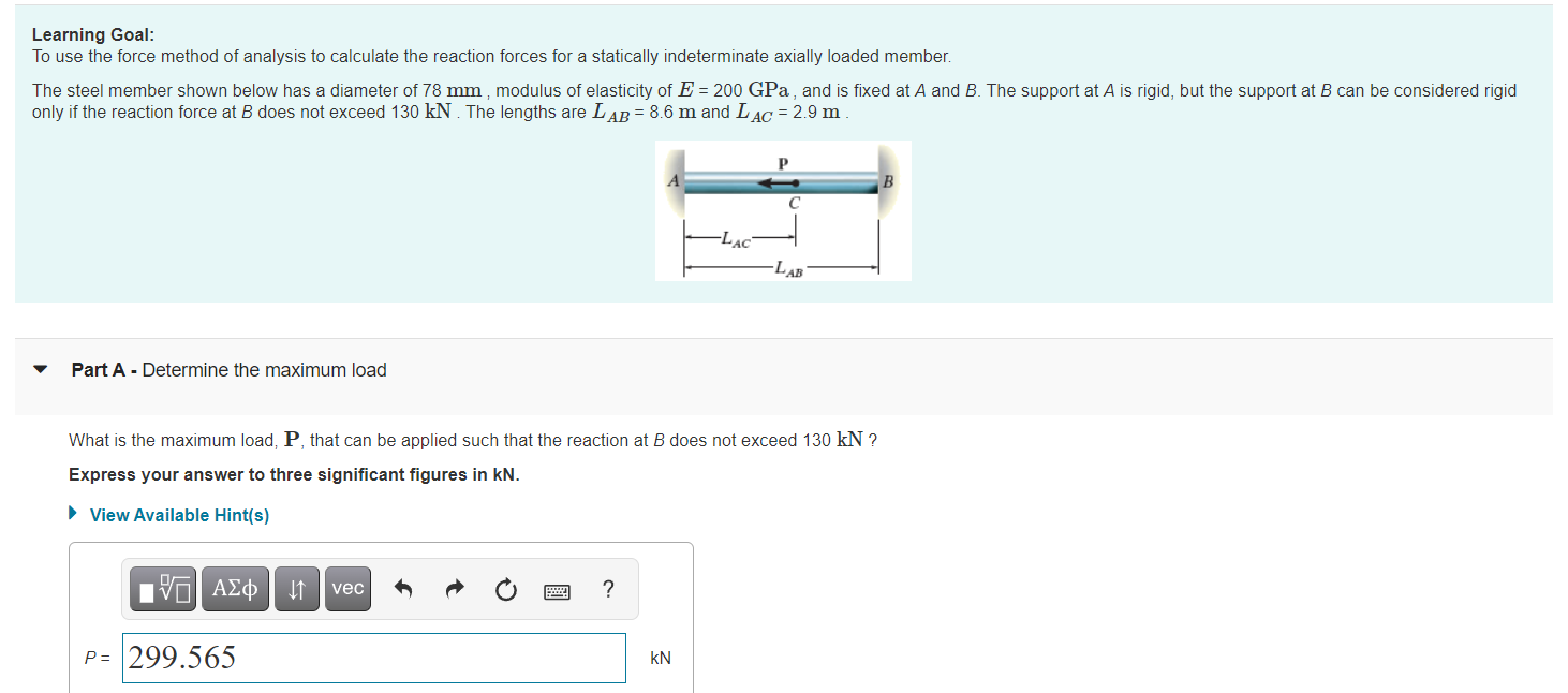 Solved Learning Goal: To use the force method of analysis to | Chegg.com