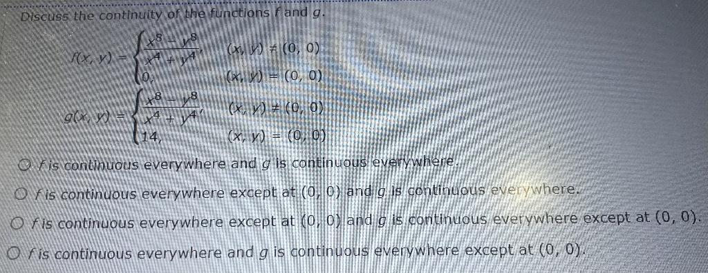 Solved *iscontbuous every where and g is continuous | Chegg.com