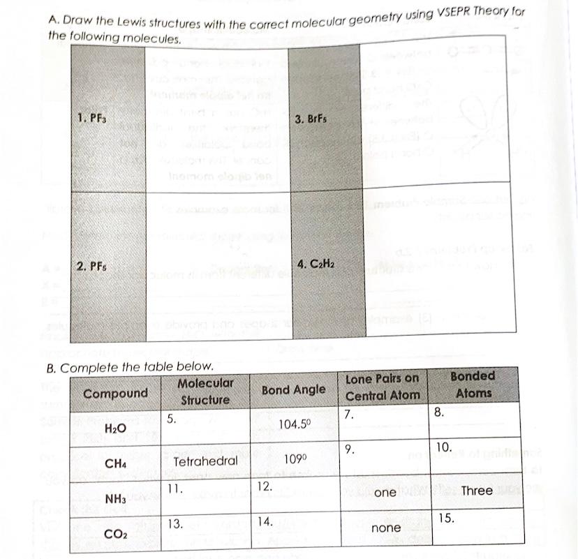 Solved A Draw the Lewis structures with the correct | Chegg.com