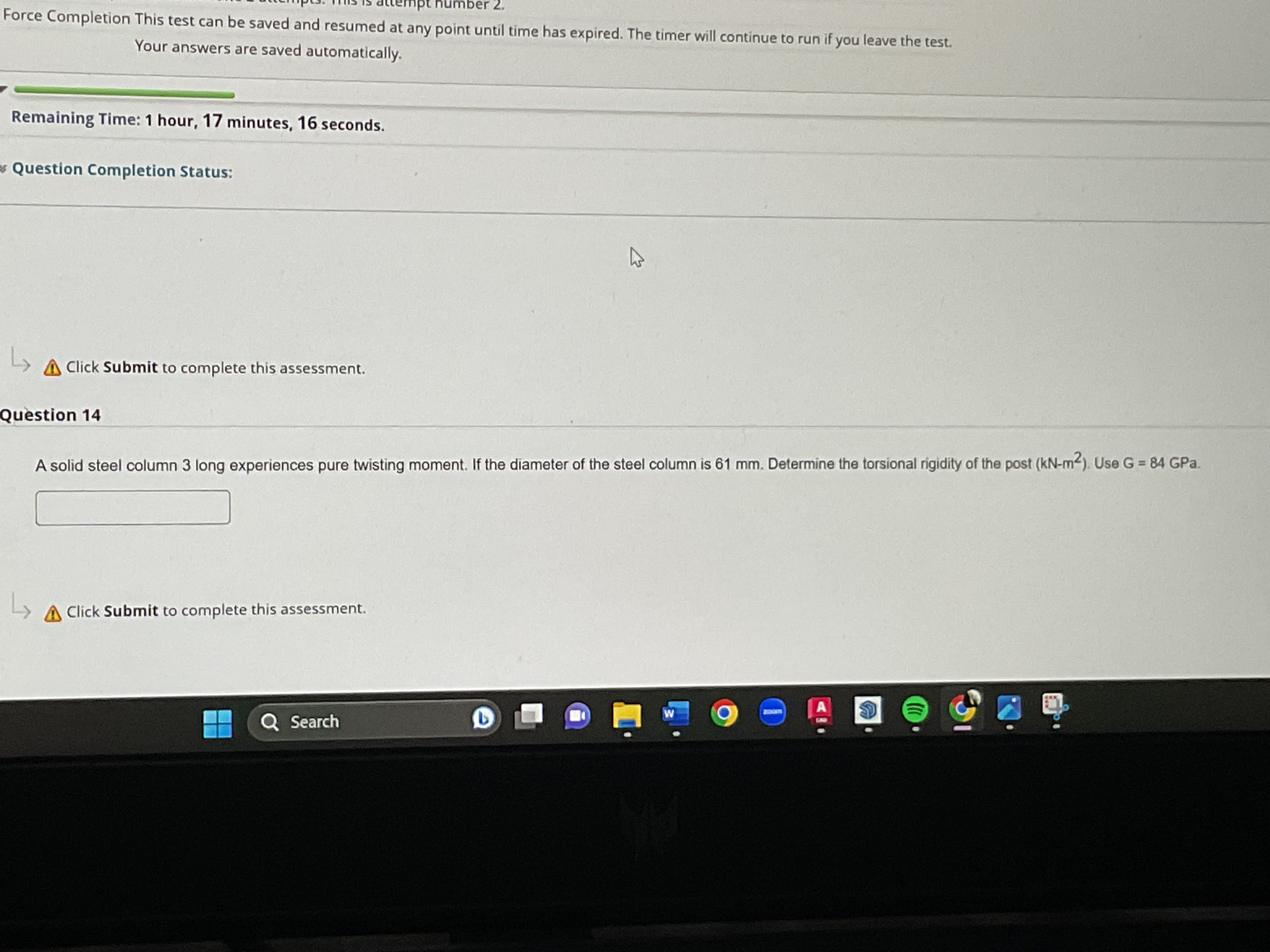 Solved Click Submit to complete this assessment. Question 14 | Chegg.com