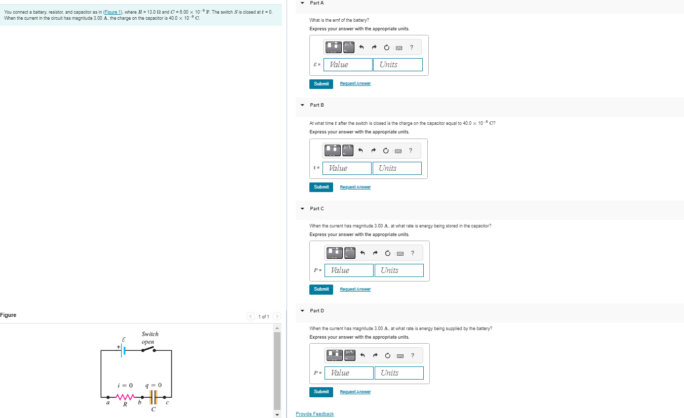 Solved You connect a battery, resistor, and capacitor as in | Chegg.com