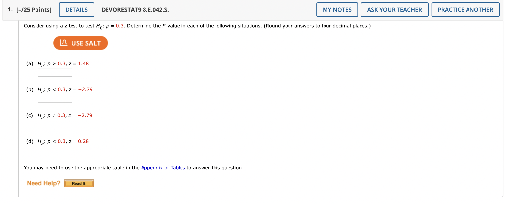 Solved 1. (-/25 Points] DETAILS DEVORESTAT9 8.E.042.S. MY | Chegg.com