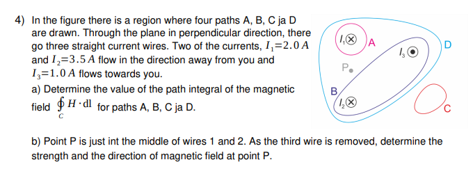 Solved A A 10 4) In the figure there is a region where four | Chegg.com