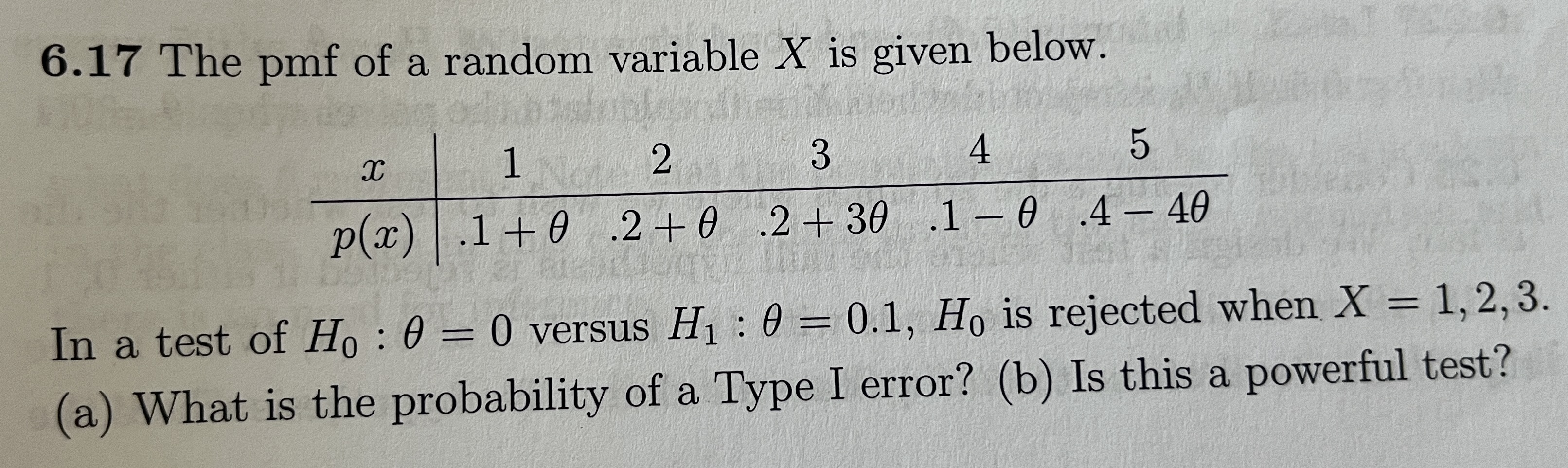 Solved 6.17 The pmf of a random variable X is given below. | Chegg.com