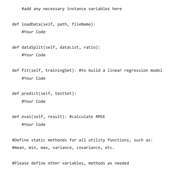 Solved Object Oriented Simple Linear Regression 35 In