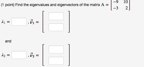 Solved (1 point) The matrix A=[−6−16−11] has an eigenvalue | Chegg.com