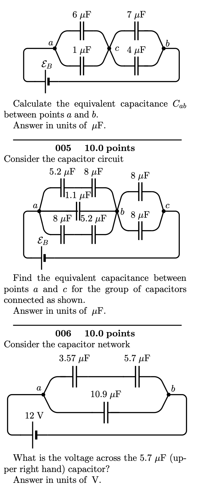 Solved Calculate the equivalent capacitance Cab between | Chegg.com