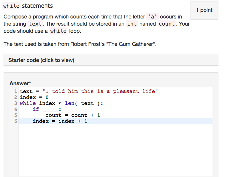 Solved while statements 1 point Compose a program which | Chegg.com