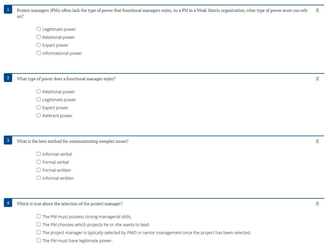 Solved Project managers (PMs) often lack the type of power | Chegg.com