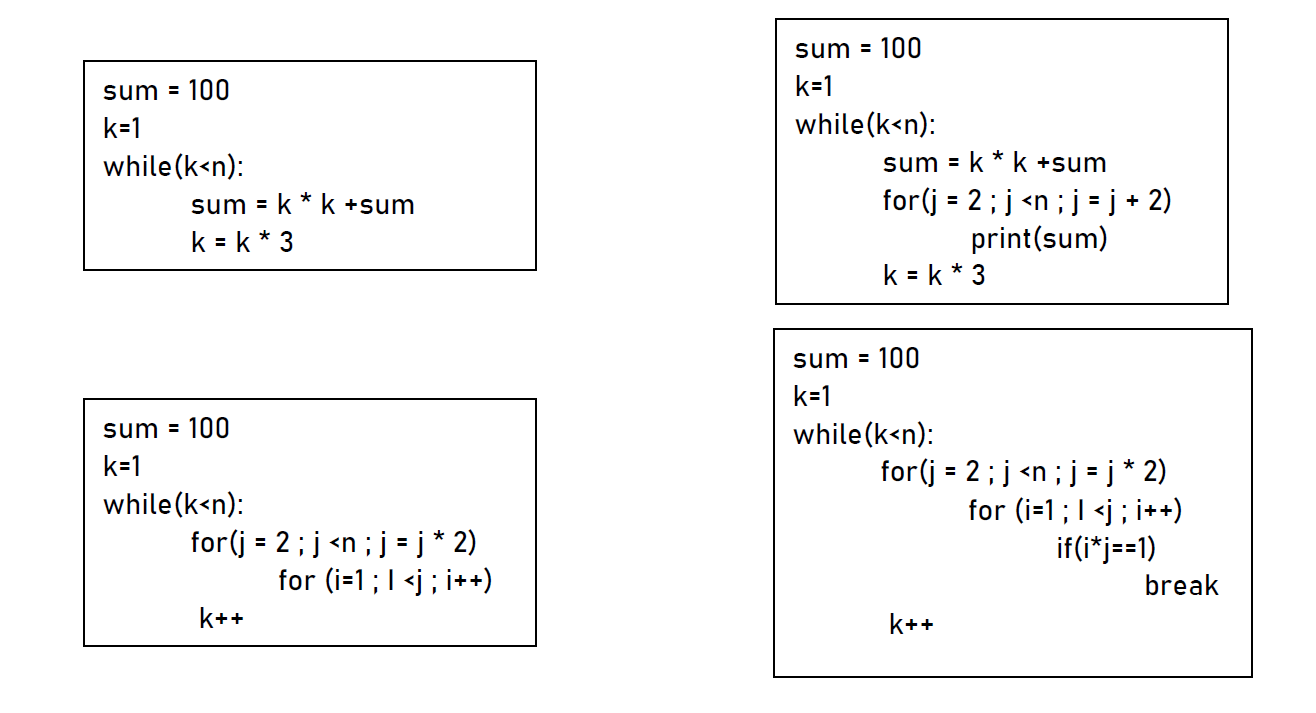 Solved sum = 100 k=1 while(kn): k=k+100 i++ sum = 100 k=1 | Chegg.com