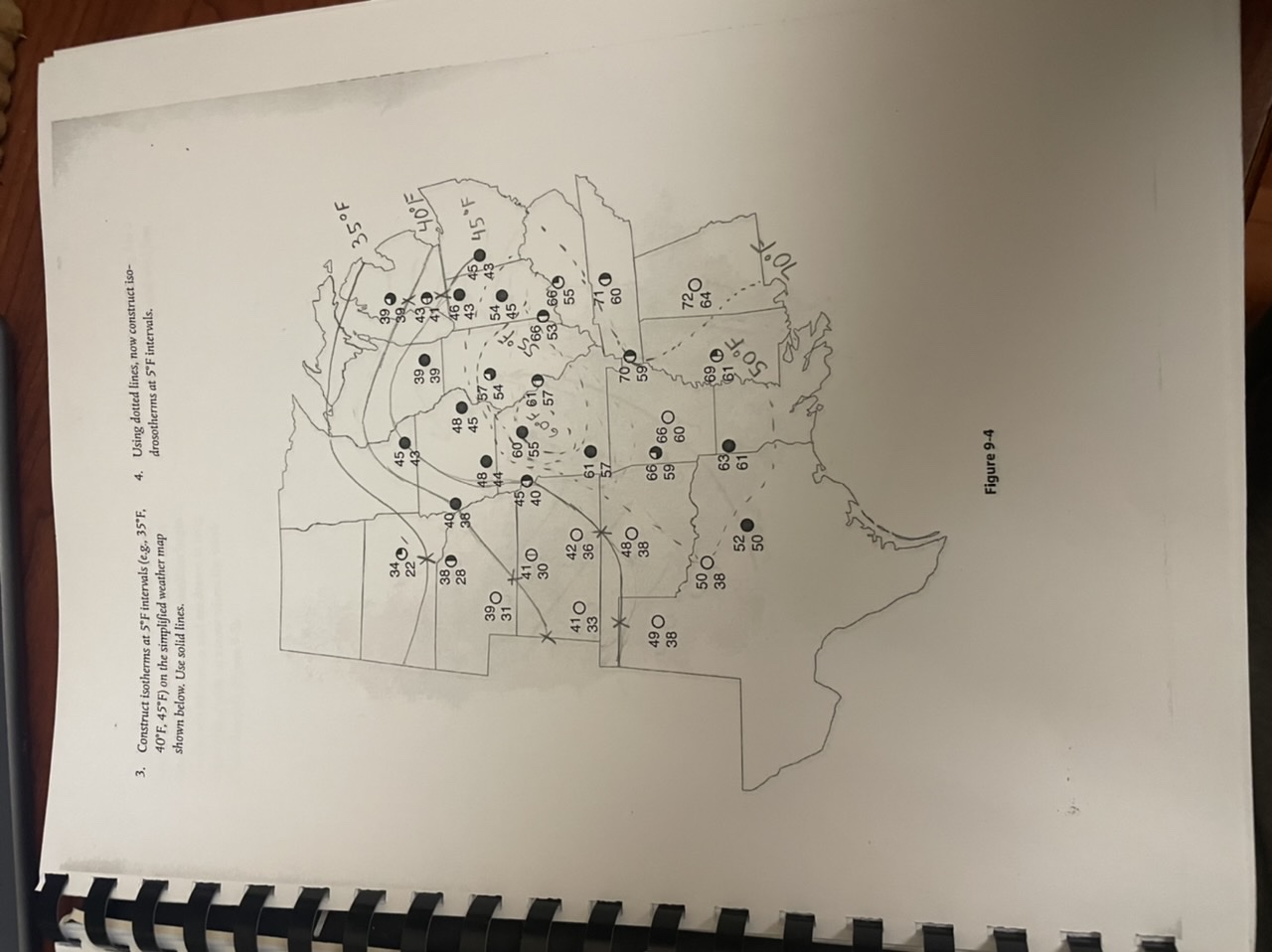 Solved Construct isotherms at 5^(@)F intervals | Chegg.com