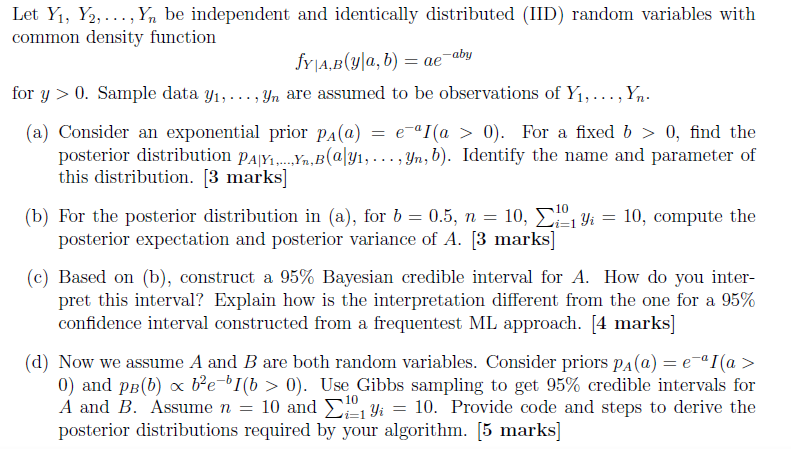 Let Y1,Y2,…,Yn be independent and identically | Chegg.com