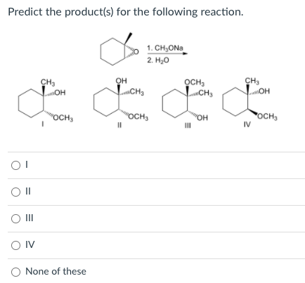 Solved Predict the product(s) for the following reaction. 1. | Chegg.com