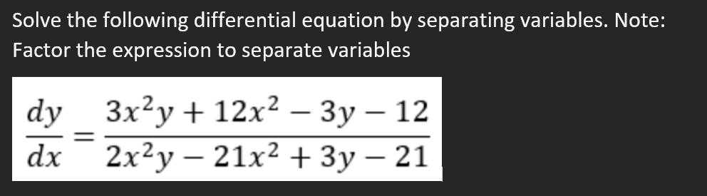 Solved Solve the following differential equation by | Chegg.com