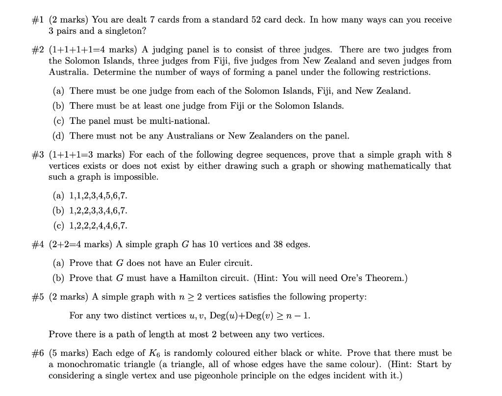 solved-1-2-marks-you-are-dealt-7-cards-from-a-standard-52-chegg
