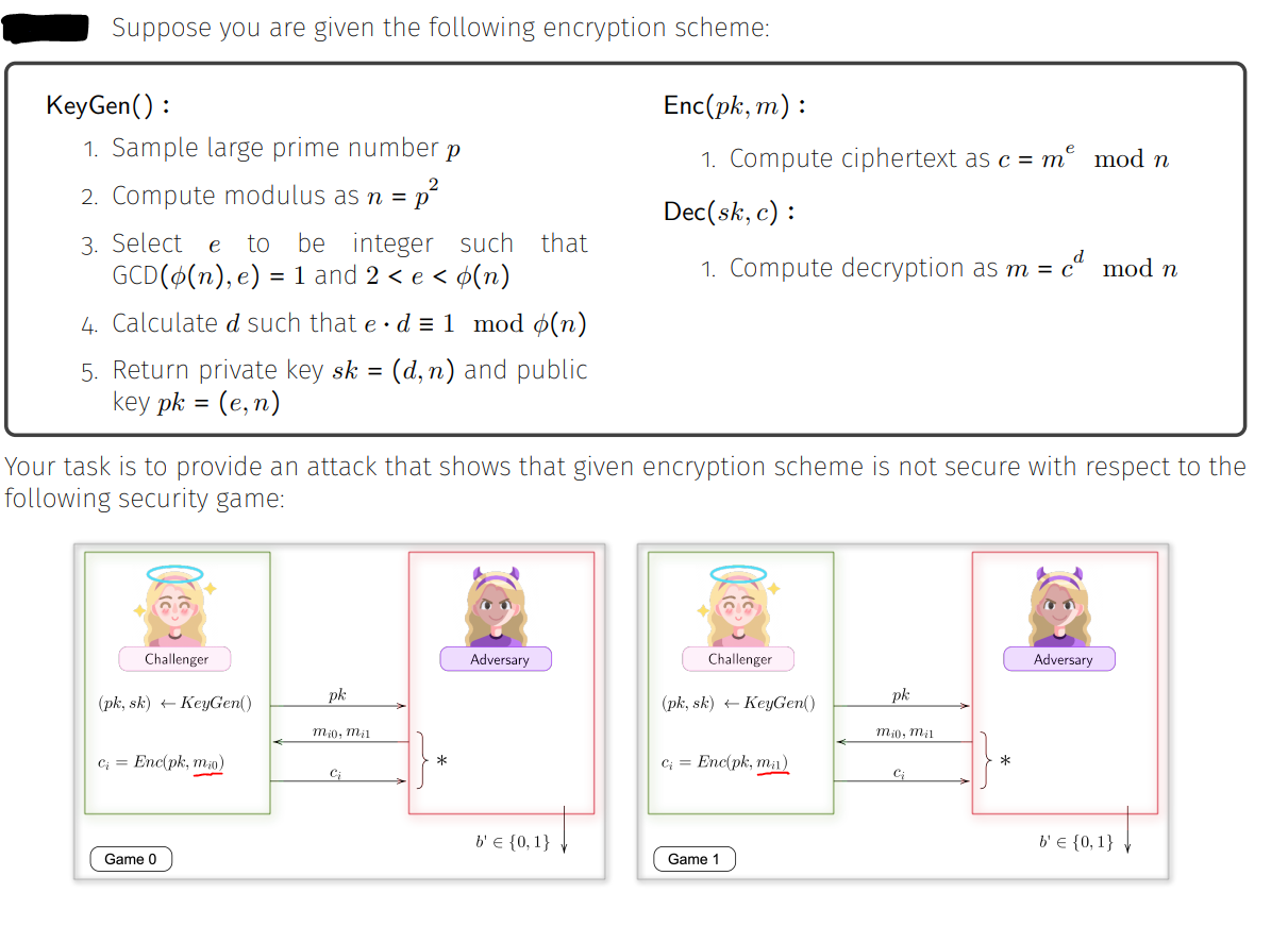 Solved Cryptography / Encryption scheme / IND-CPA Please | Chegg.com