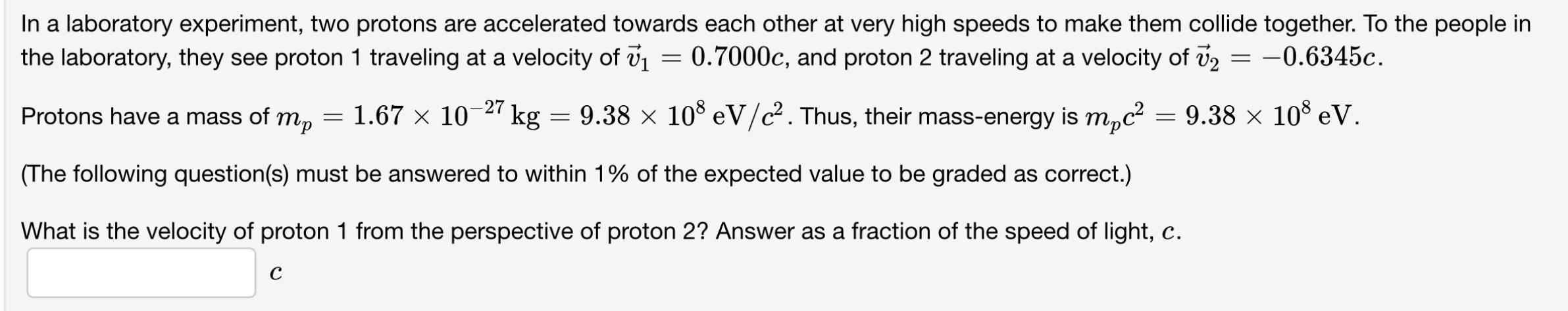 Solved In a laboratory experiment, two protons are | Chegg.com