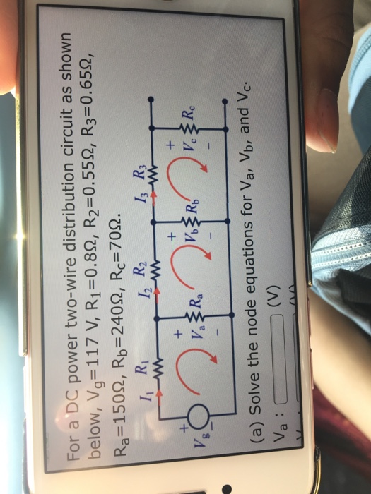 Solved For a DC power two-wire distribution circuit as shown | Chegg.com