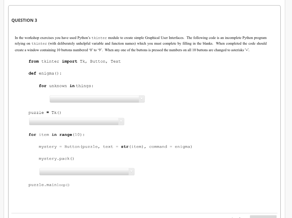 Solved QUESTION 3 In the workshop exercises you have used | Chegg.com