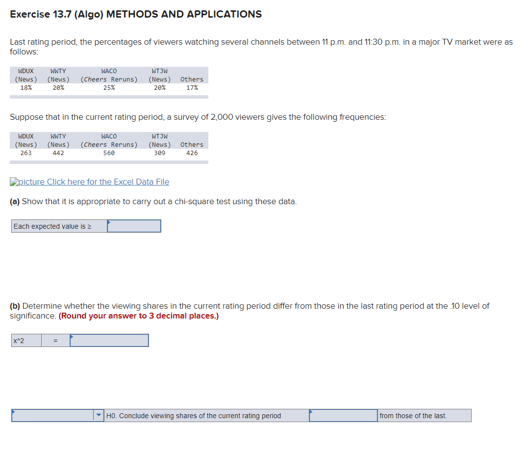 Solved Exercise 13.7 (Algo) METHODS AND APPLICATIONS Last | Chegg.com