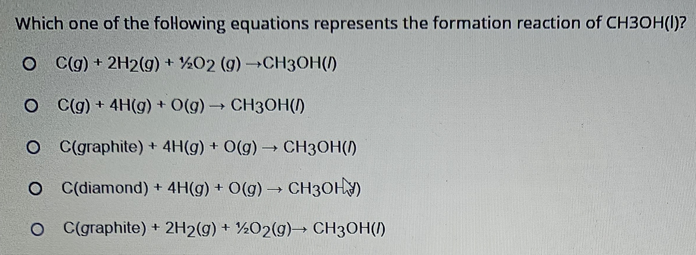 Solved Which one of the following equations represents the | Chegg.com