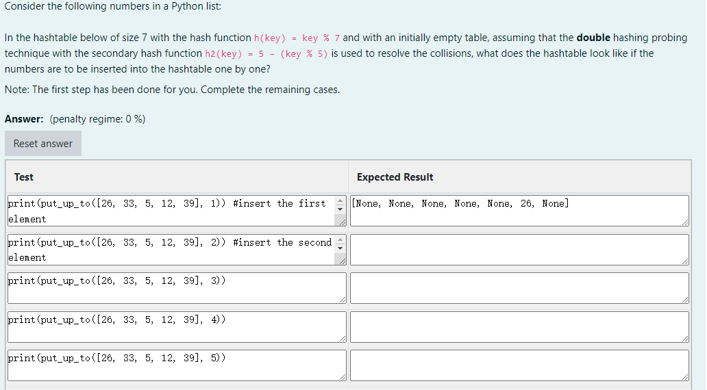 Solved Consider the following numbers in a Python list: In | Chegg.com