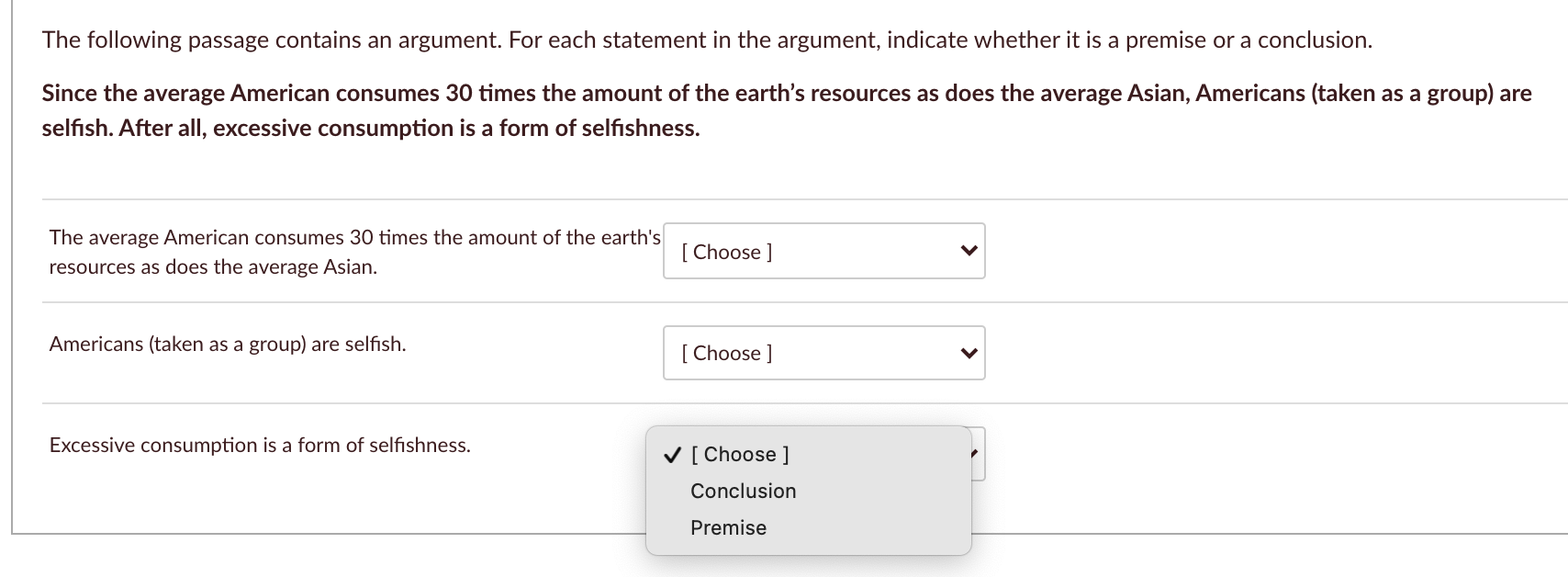 Solved The following passage contains an argument. For each | Chegg.com