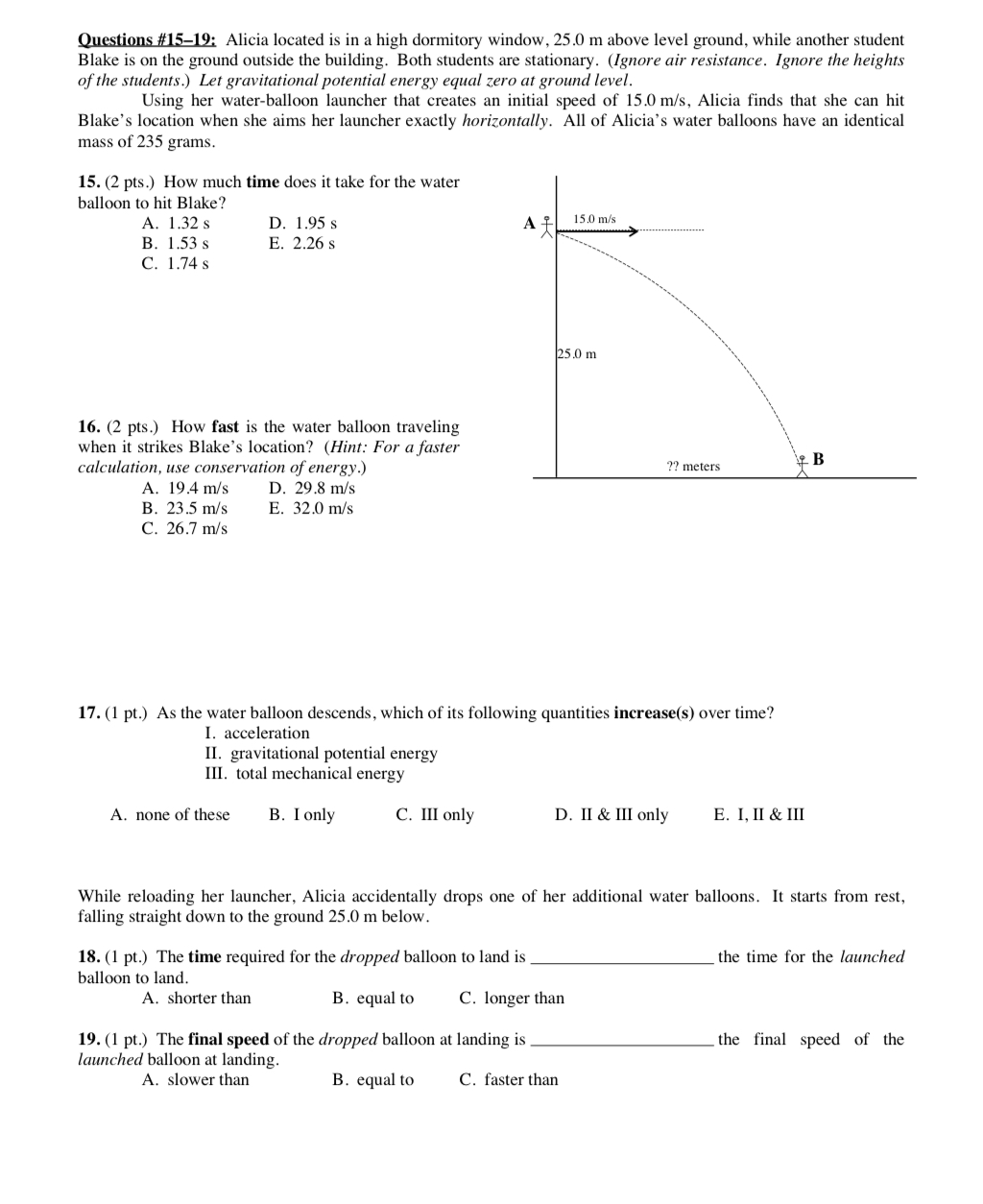 Solved Questions \#15-19: Alicia located is in a high | Chegg.com