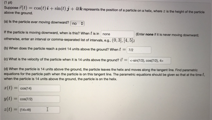 Solved (1 pt) Suppose i Solved (1 pt) Suppose i