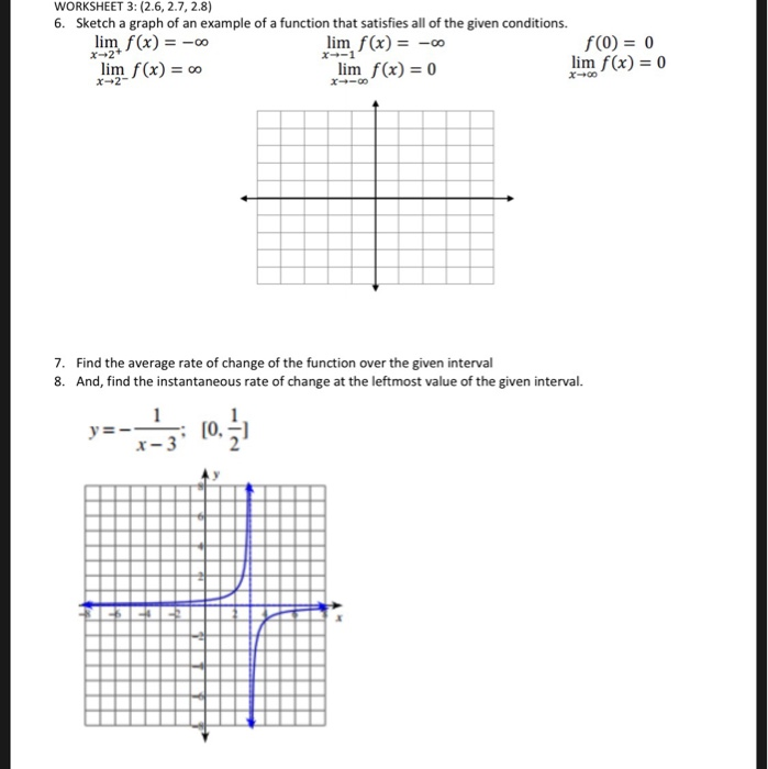 Solved WORKSHEET 3: (2.6, 2.7, 2.8) 6. Sketch a graph of an | Chegg.com