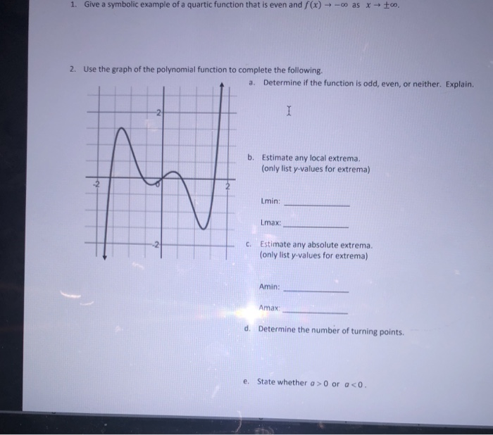 Solved Use the graph of the polynomial function to complete | Chegg.com